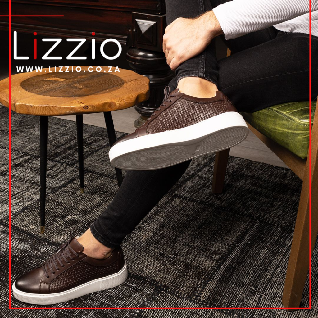 Coffee Brown Waze Leather Men Sneakers | Lizzio